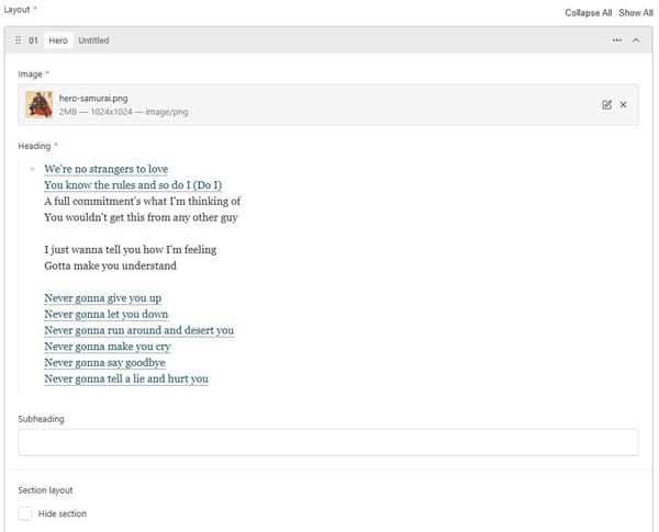 How to Create Inline Rich Text Field in Payload CMS
